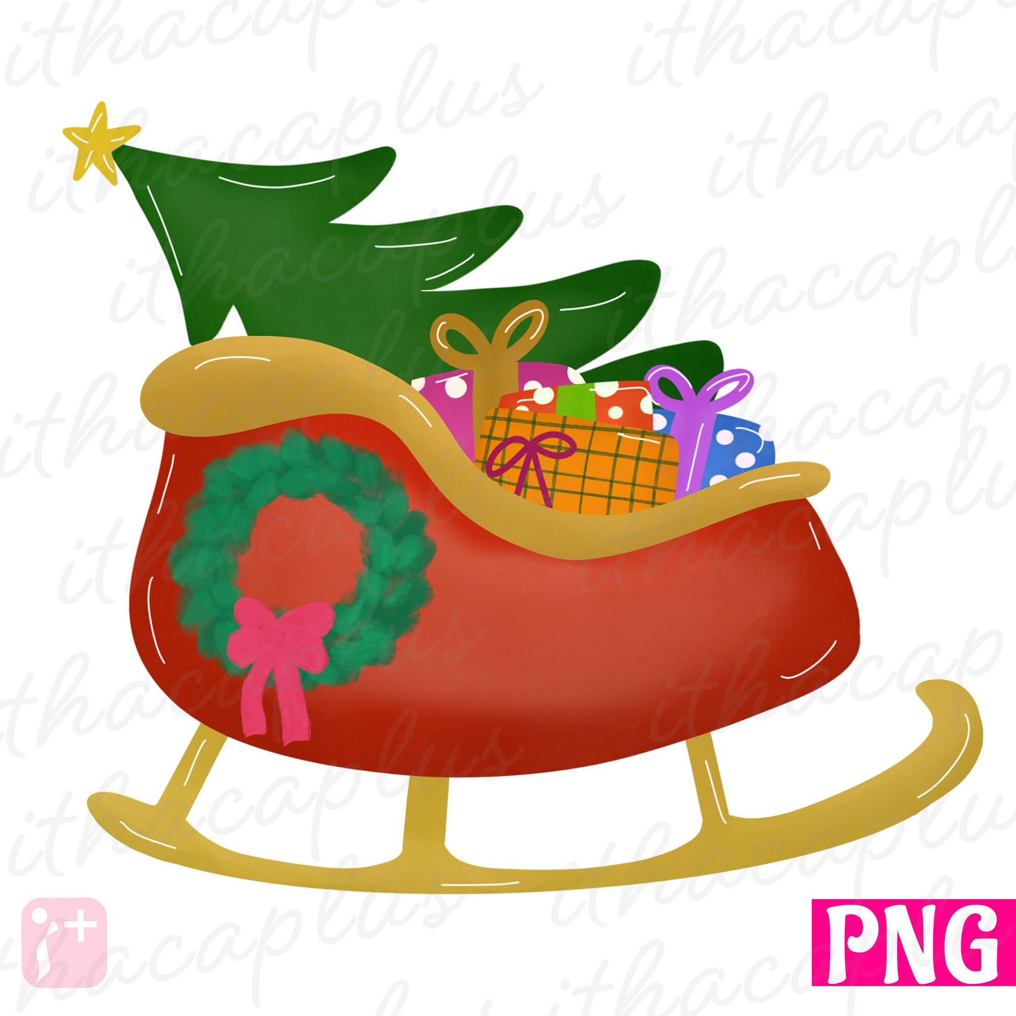 Red Sled Clipart