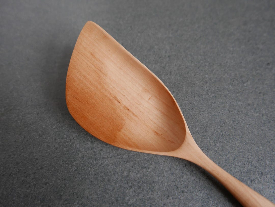 Apple Wood Hand Carved Cooking Spatula 10 Inch - Etsy