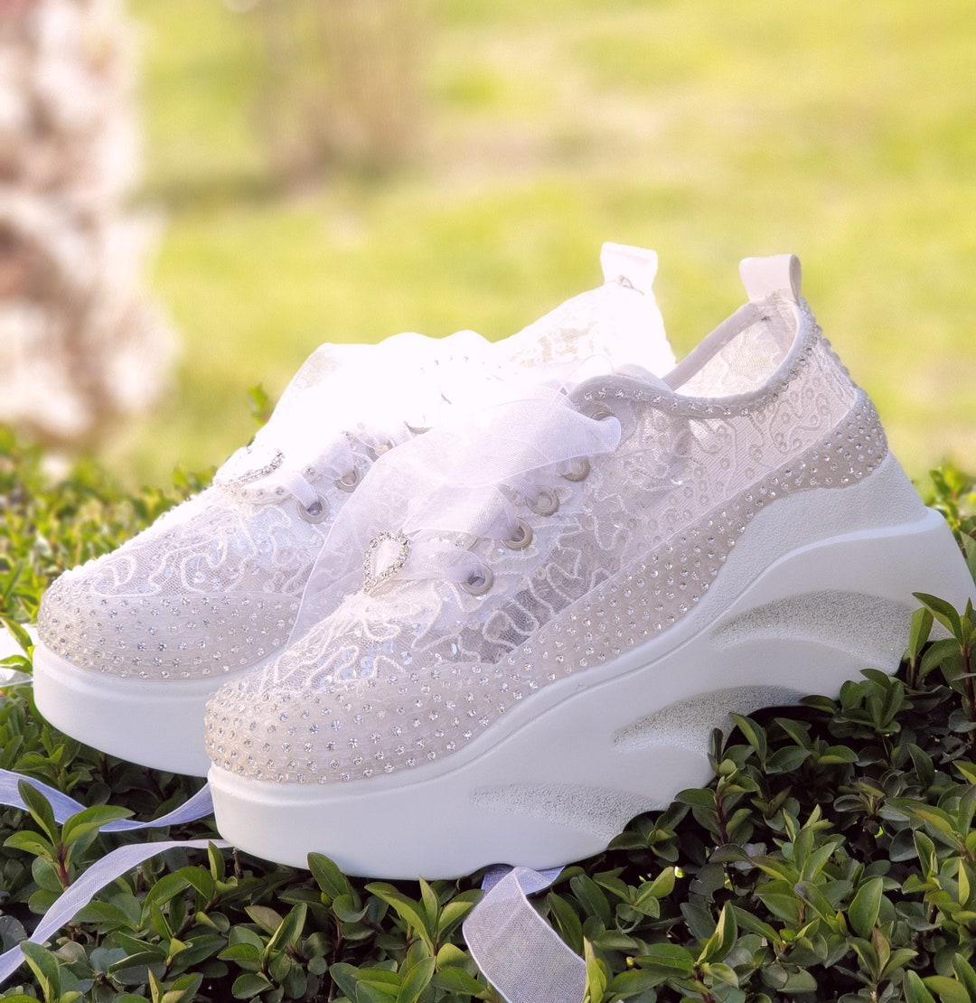 Bride Sneakers Wedding Dress Shoes Bride Sports Shoes Sneakers ...