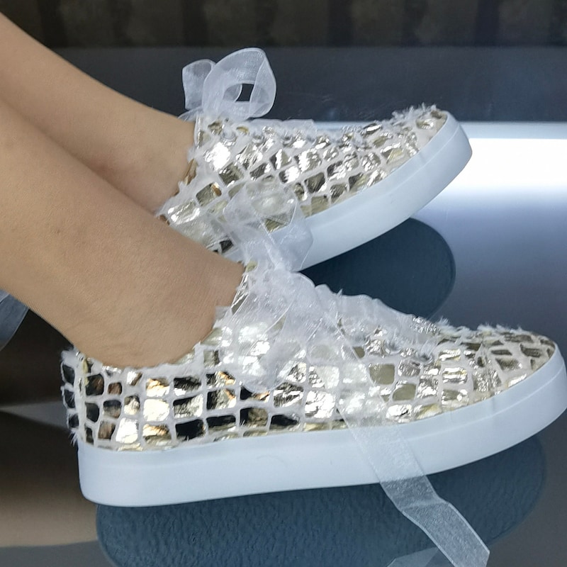 Gold Shoes - Etsy