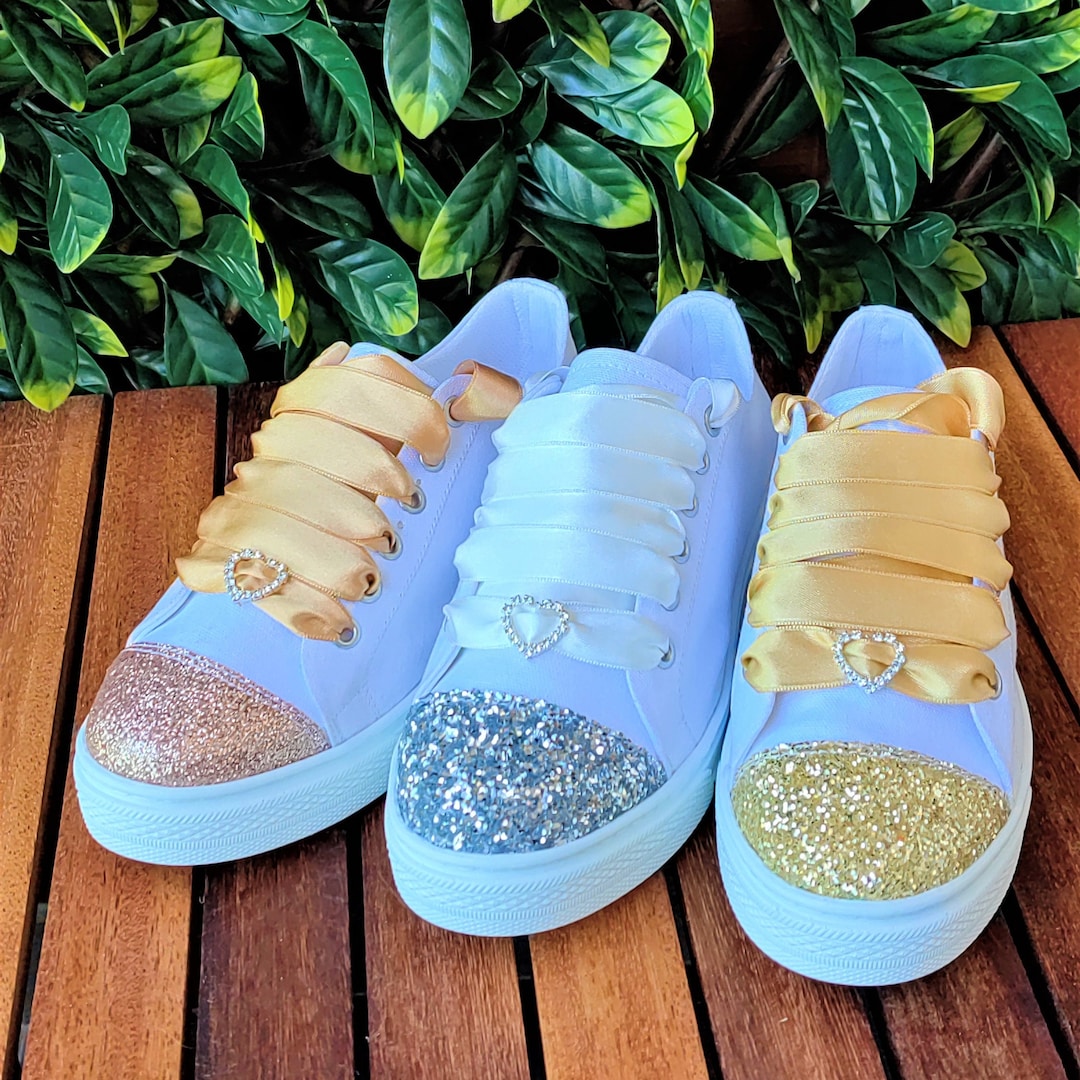Bride Custom Sparkle Color Satin Ribbon Bridal Shoes Wedding Bridal ...