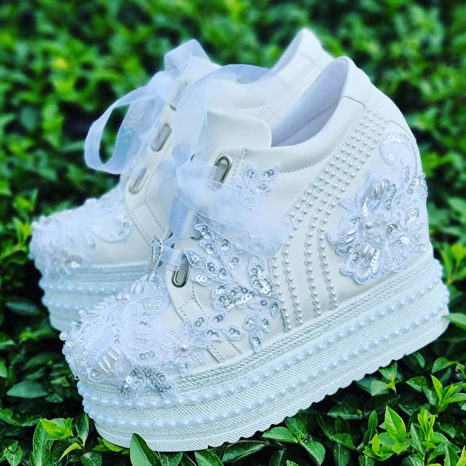 Wedding Shoes Bridal Shoes Hidden Heeled Shoes Heel Hidden | Etsy