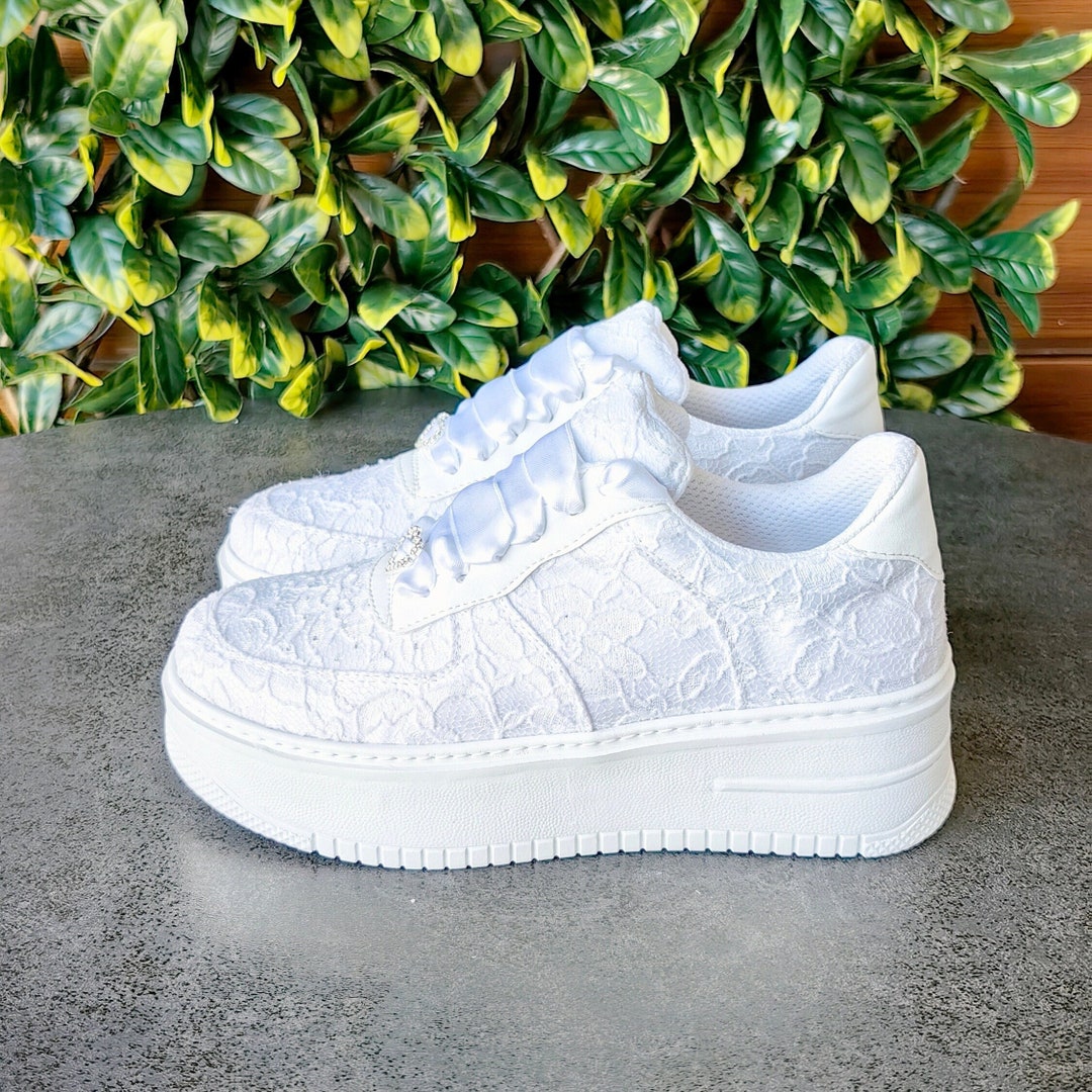 Personalized Brides, Bridal Sneakers, Lightened Sole, Bridal Shoe Color ...