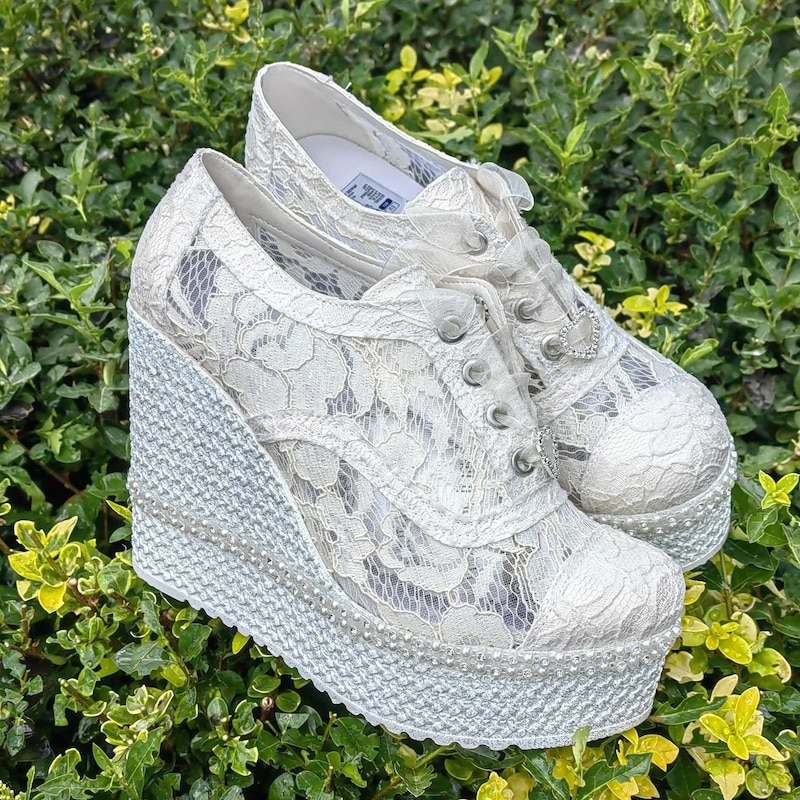Wedge Wedding Shoes - Etsy