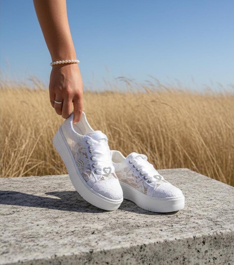 Wedding Bridal Gown Shoes, Lace-up Comfortable Weddings, Custom Options ...