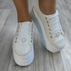Bridal Shoes Glitter New Lightened Base 7CM Height Custom Stilo Desing ...