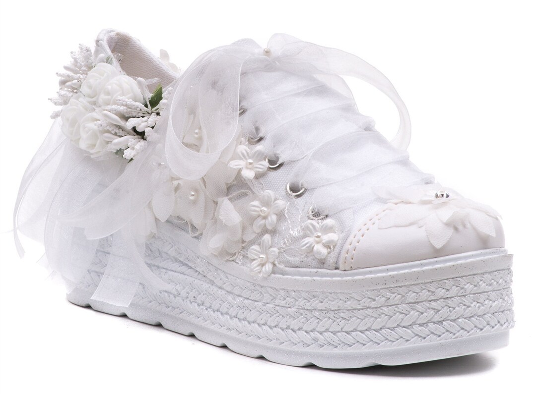 Bridal Rose Detailed Shoes Flower Harmony Extremely Comfortable and ...