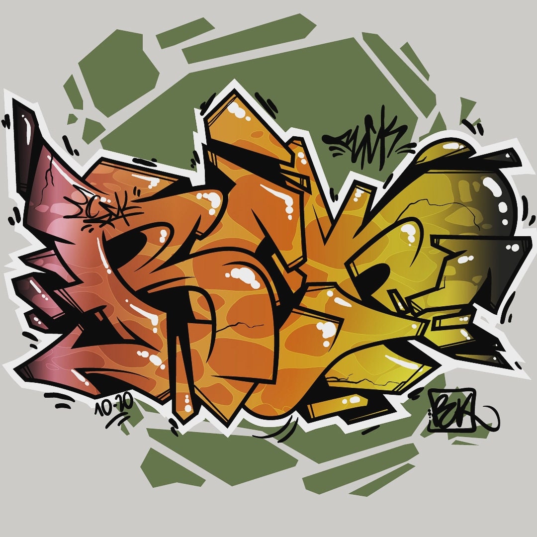 Custom Graffiti Drawing (digital) - Etsy