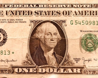 1963 One Dollar Bill - Etsy