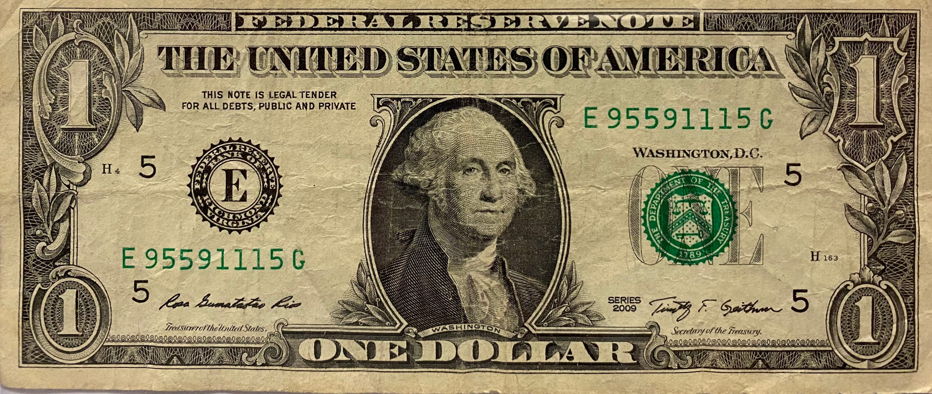 2009 Trinary 1 Dollar Bill - Etsy