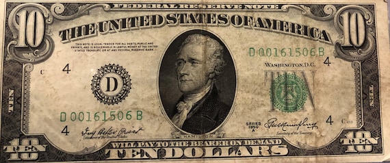 10 Dollar Bill Front