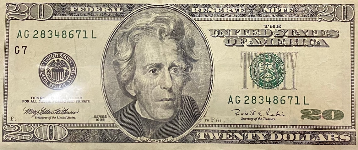 1996 Vintage 20 Dollar Bill Etsy 1996-vintage-20-dollar-bill-etsy