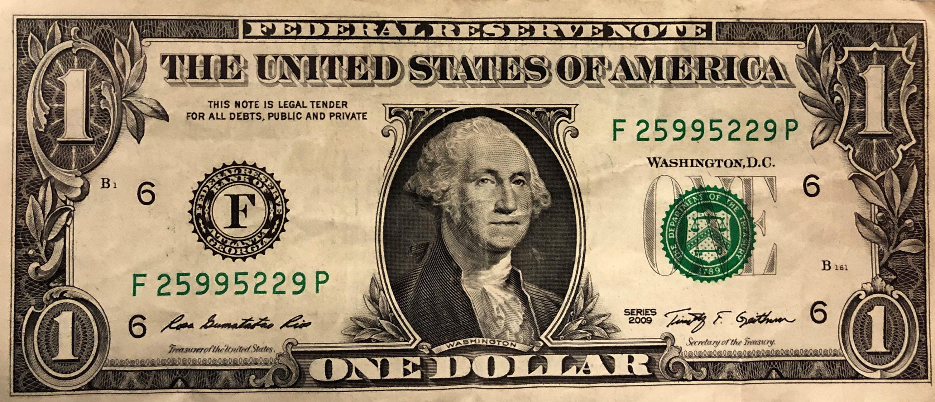 2013 Trinary 1 Dollar Bill - Etsy