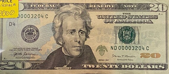 What makes a 20 dollar bill serial number value - opmfox