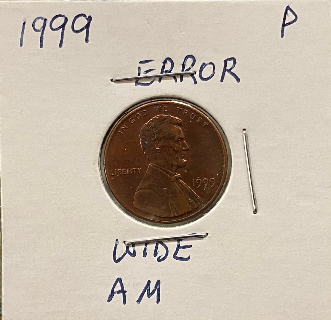 1999 Wide AM Lincoln Cent - Etsy