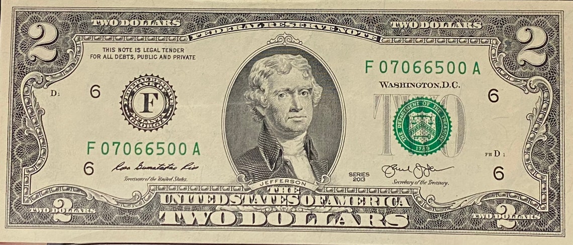 2013 Ladder 2 Dollar Bill - Etsy Canada