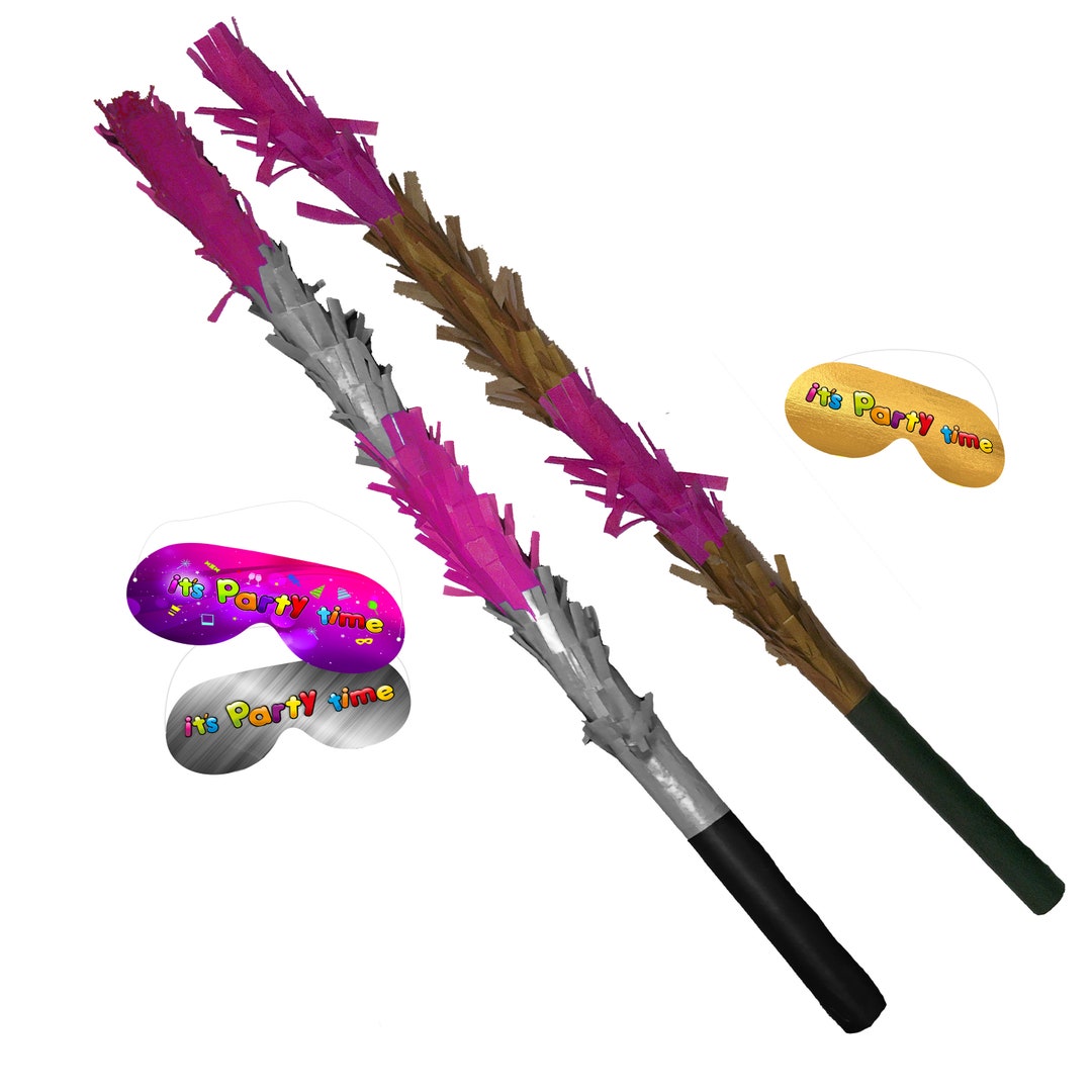 Pink Gold Silver Stick for Pinata Smashing Party Game Piñata Hitting ...