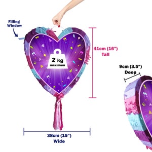 40th Birthday Heart Piñata With Stick & Blindfold - Etsy