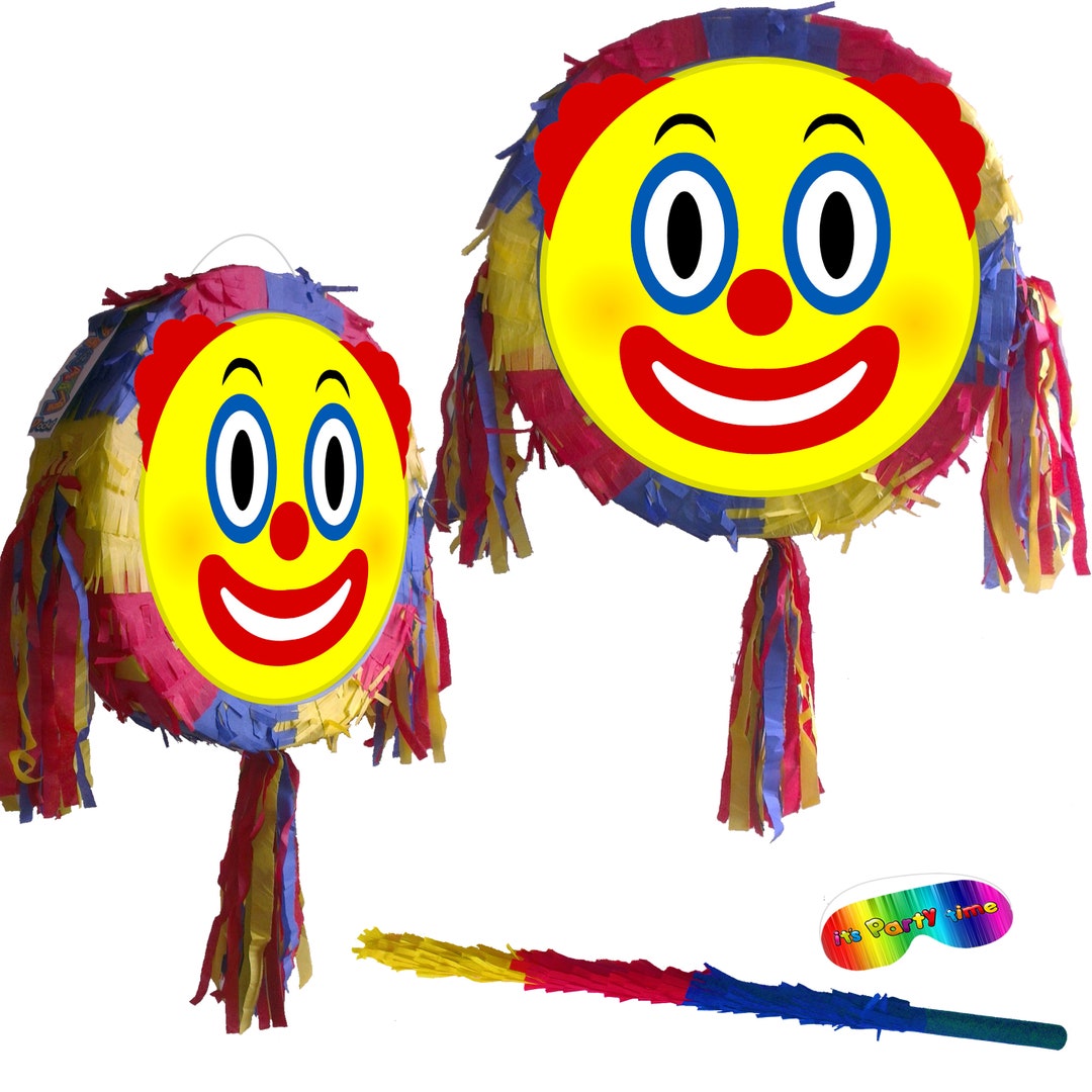 Clown Piñata Set Theme Party Pinata Supplies Happy Birthday Stick ...