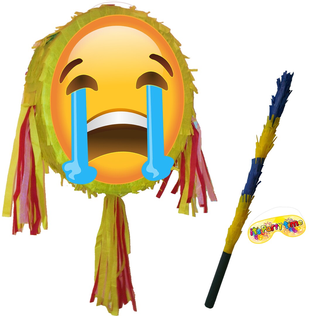 Cry Pinata Round Emoji Theme Piñata Party Supplies Happy Birthday Smash ...