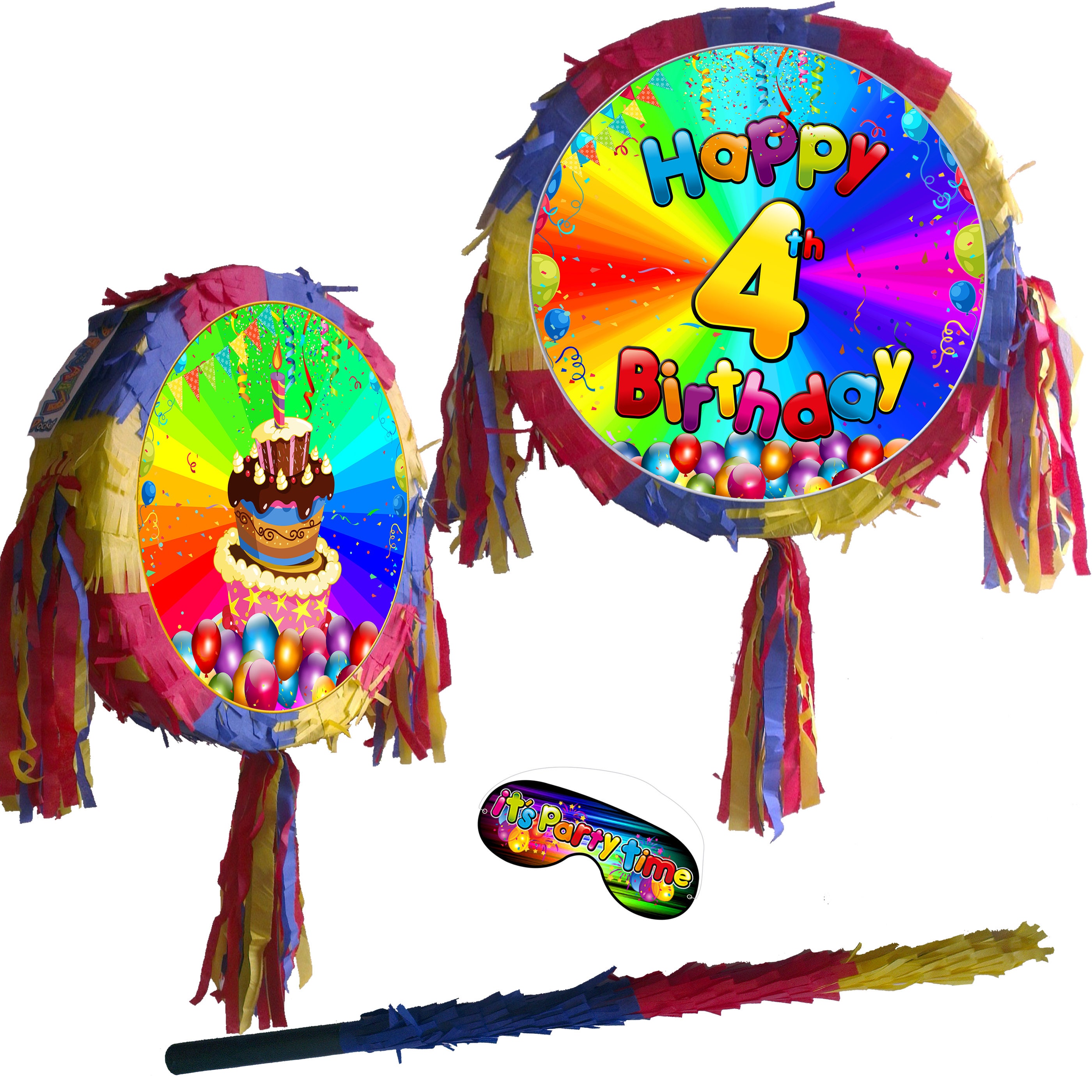 Number Pinata With Stick Happy Birthday 1st 2nd 3rd 4th 5th - Etsy