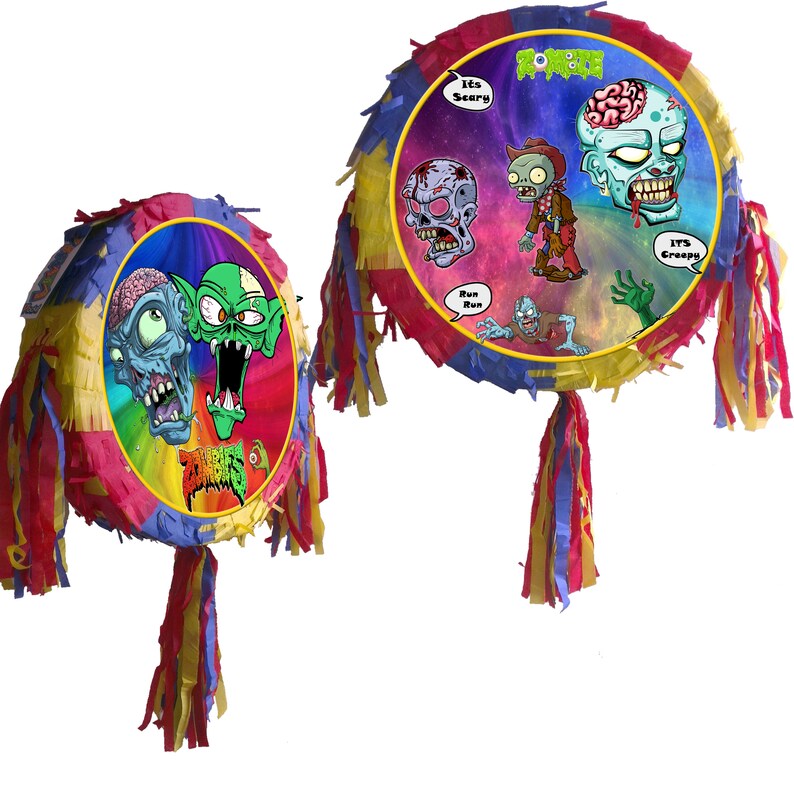 Zombie Piñata Set Theme Party Pinata Supplies Happy Birthday Stick ...