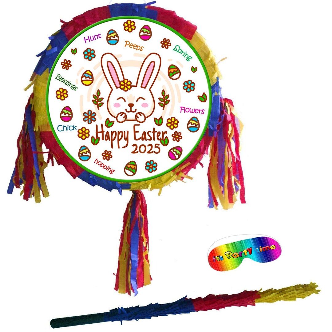 Easter 2025 Bunny Rabbit Pinata With Stick New Good Friday Happy ...
