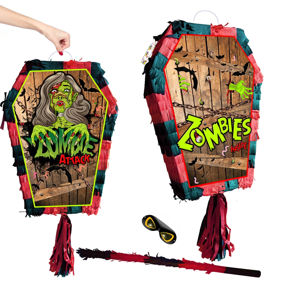 Coffin Piñata With Stick Halloween Theme Party Pinata Supplies Happy ...