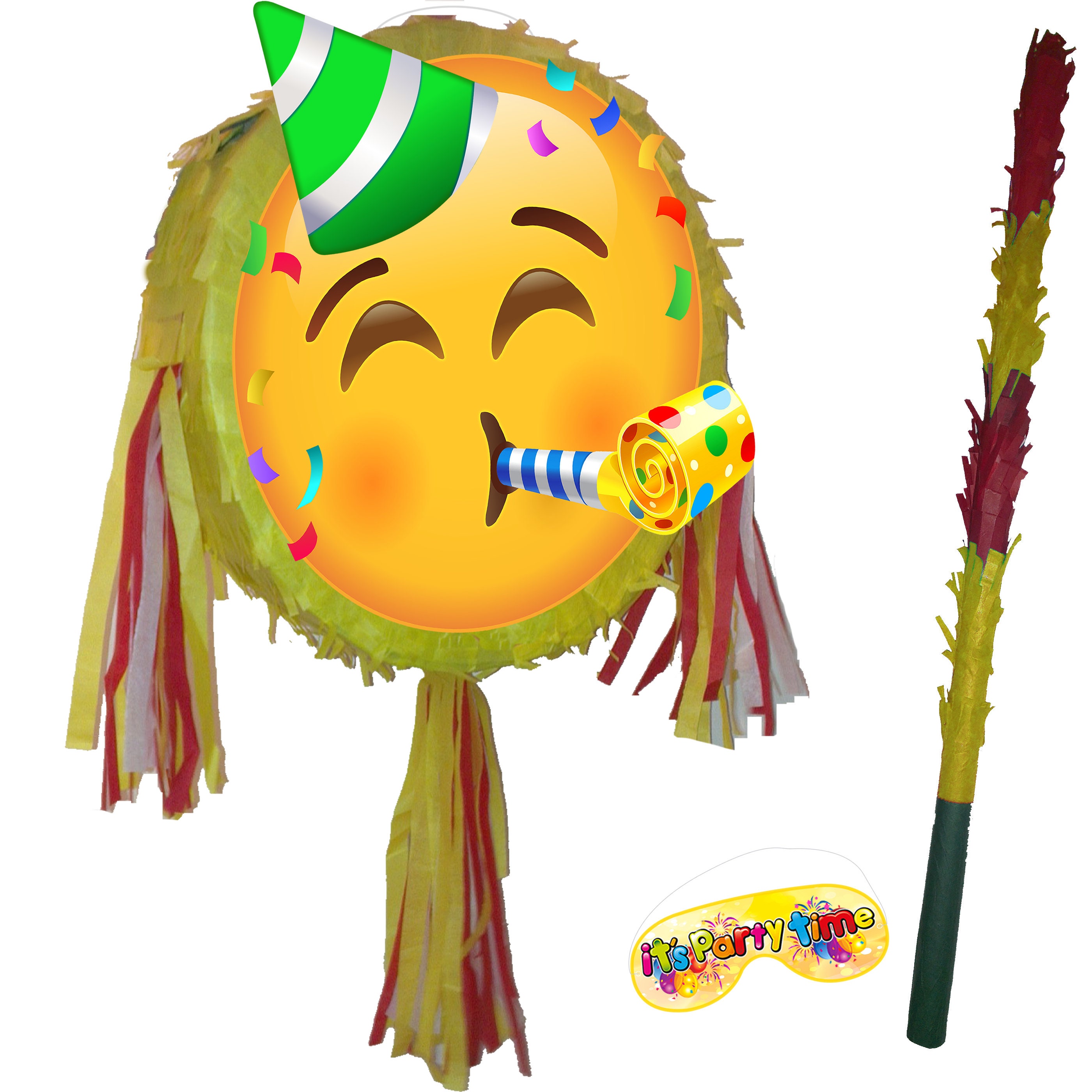 Emoji Party Pinata Round Emoji Theme Piñata Supplies Happy Birthday ...