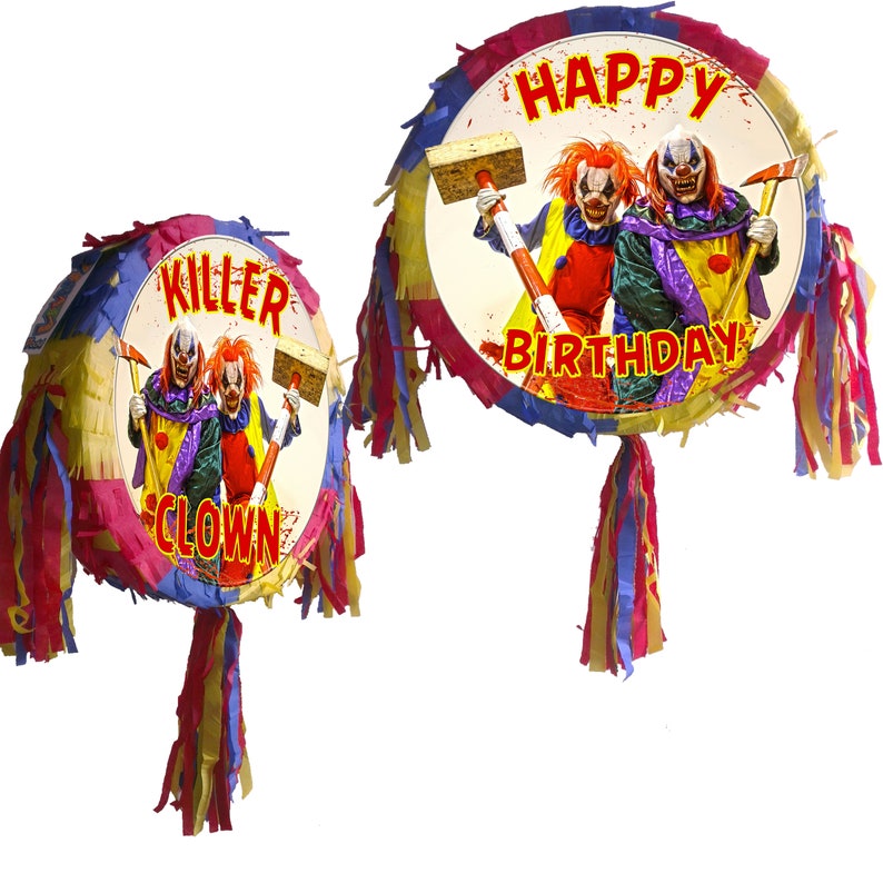 Killer Clown Piñata Set Theme Party Pinata Supplies Happy Birthday ...