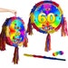 60th Birthday Pinata Piñata Party Round Theme Piñata Supplies Happy ...