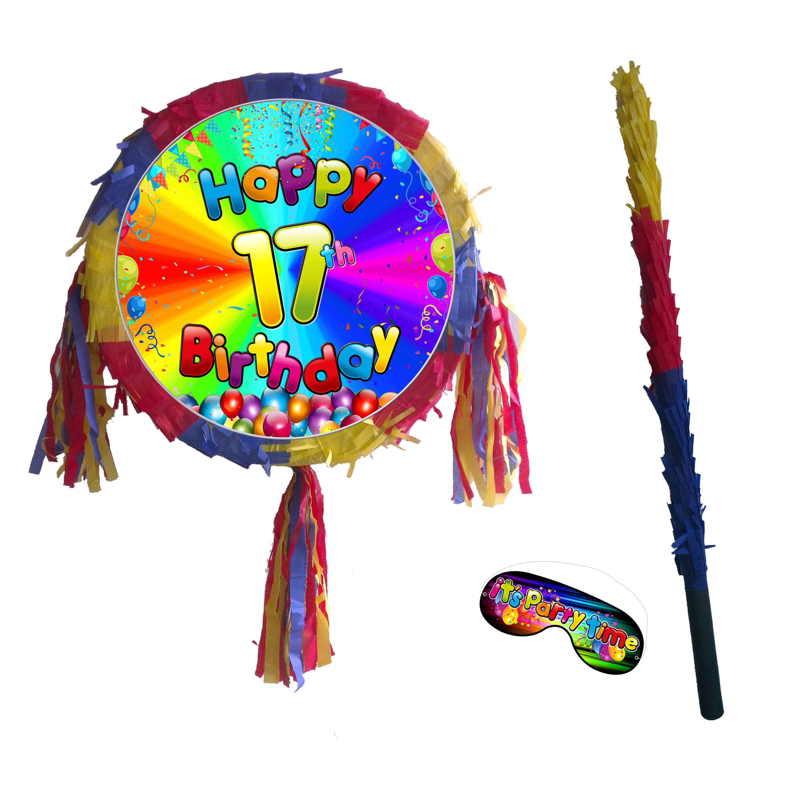 Number Birthday Pinata With Buster Stick & Blindfold, Party Game - Etsy