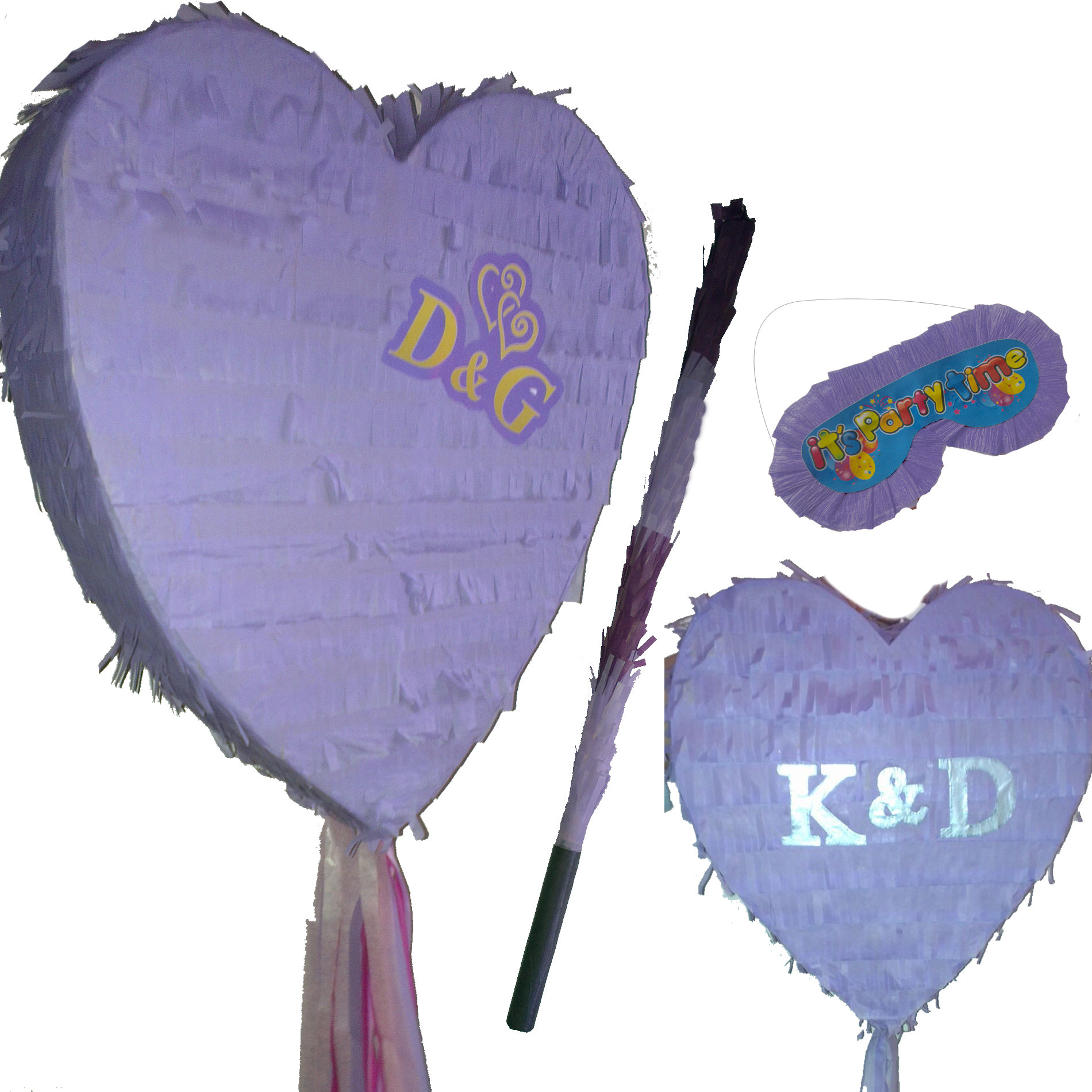 Big Heart Pinata and Smash Stick Love Birthday Hen Engagement - Etsy