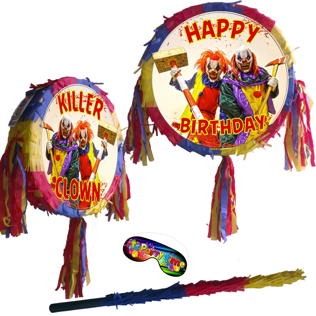 Killer Clown Piñata Set Theme Party Pinata Supplies Happy Birthday ...