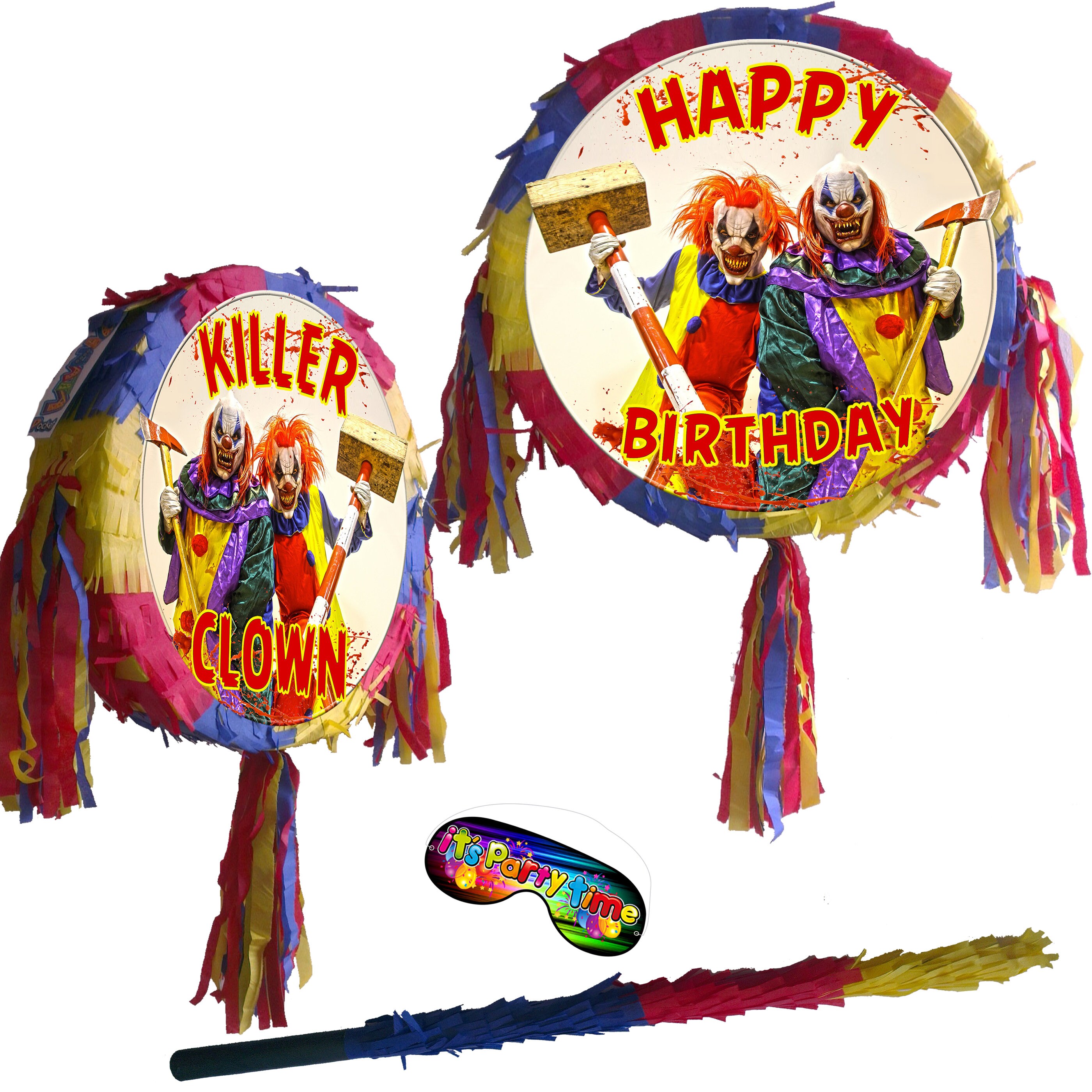 Killer Clown Piñata Set Theme Party Pinata Supplies Happy Birthday ...