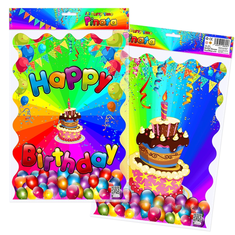 Pull String Birthday Piñata: Rainbow Cake Party Game - Etsy