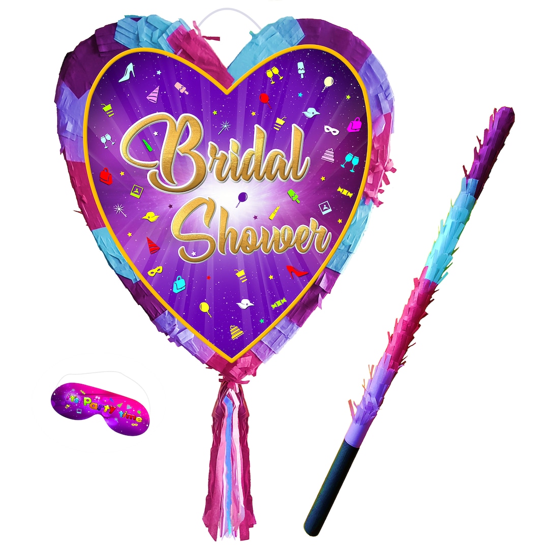 Bridal Shower Heart Pinata and Stick Girls Party Love Theme Supplies ...