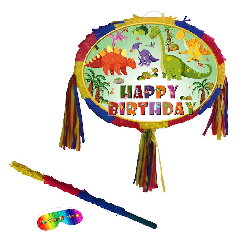 Dinosaurs Pinata Happy Birthday Dino Theme Party Piñata - Etsy