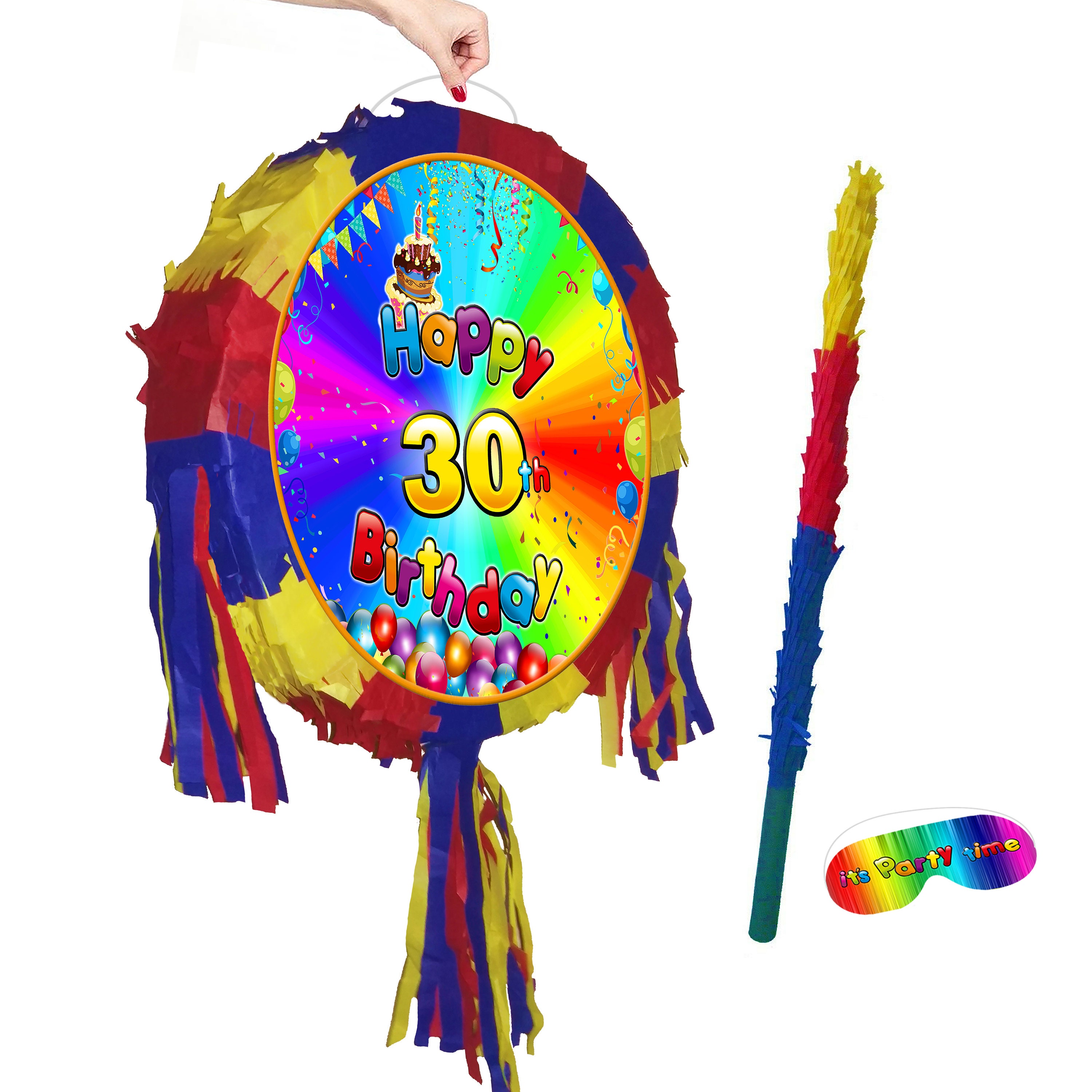 30th Birthday Pinata Piñata Party Round Theme Piñata Supplies - Etsy