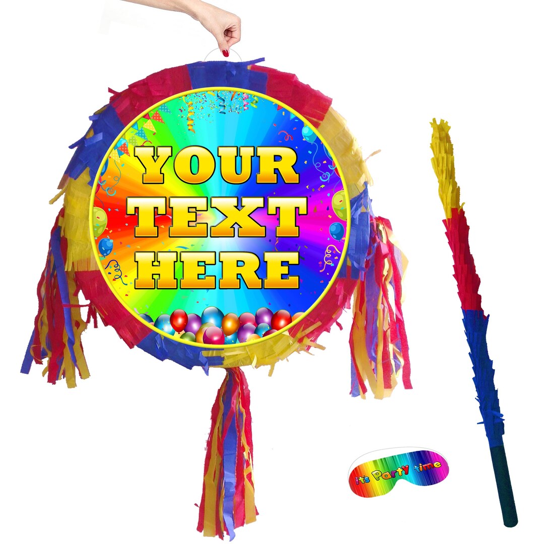 UK Seller Personalised Theme Piñata Party Round Pinata Happy Birthday ...