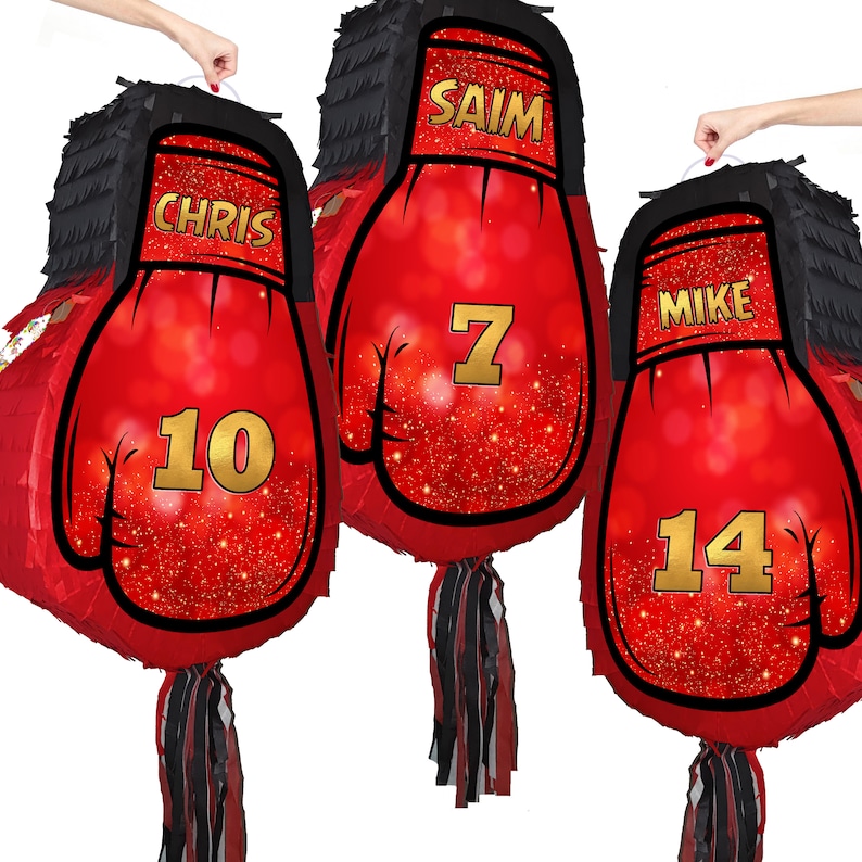Large Boxing Glove Piñata Party Theme Pinata Supplies Happy Birthday ...