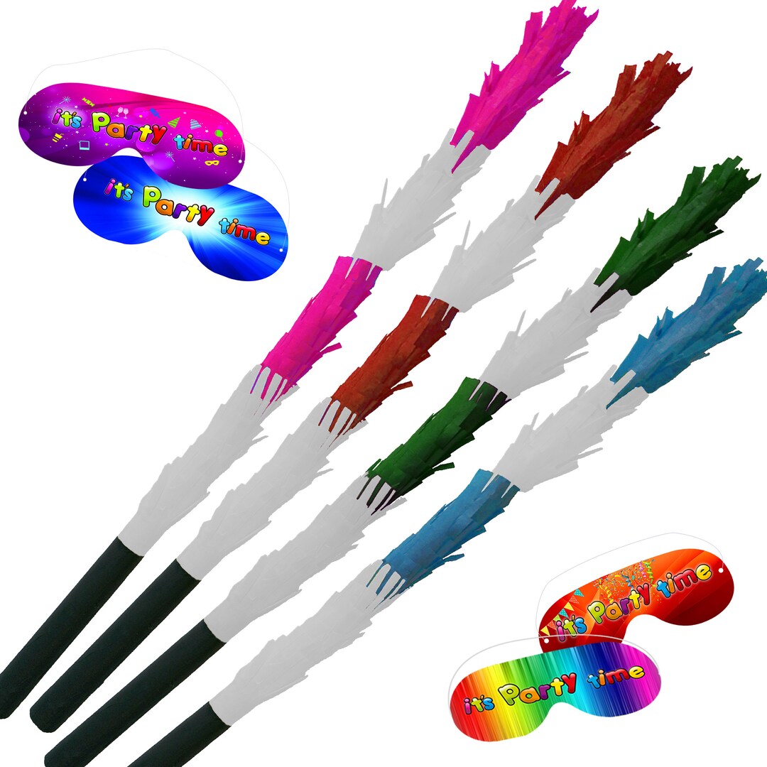 White Blue Pink Red Green Stick for Pinata Smashing Party Game Piñata ...