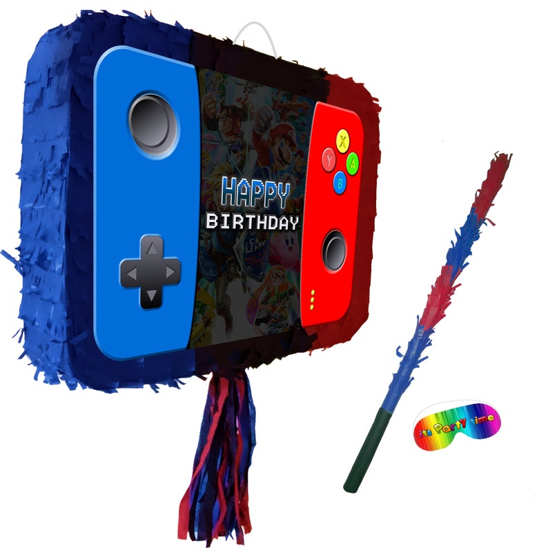 Switch Piñata Party Round Theme Pinata Video Game Supplies Happy ...