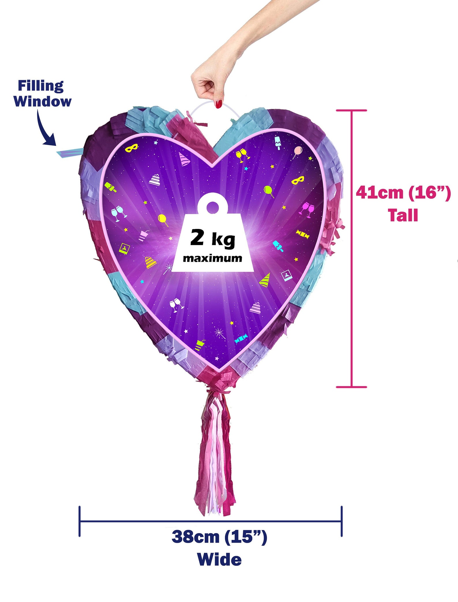 Princess Birthday Heart Pinata Girls Party Love Theme Supplies Happy ...