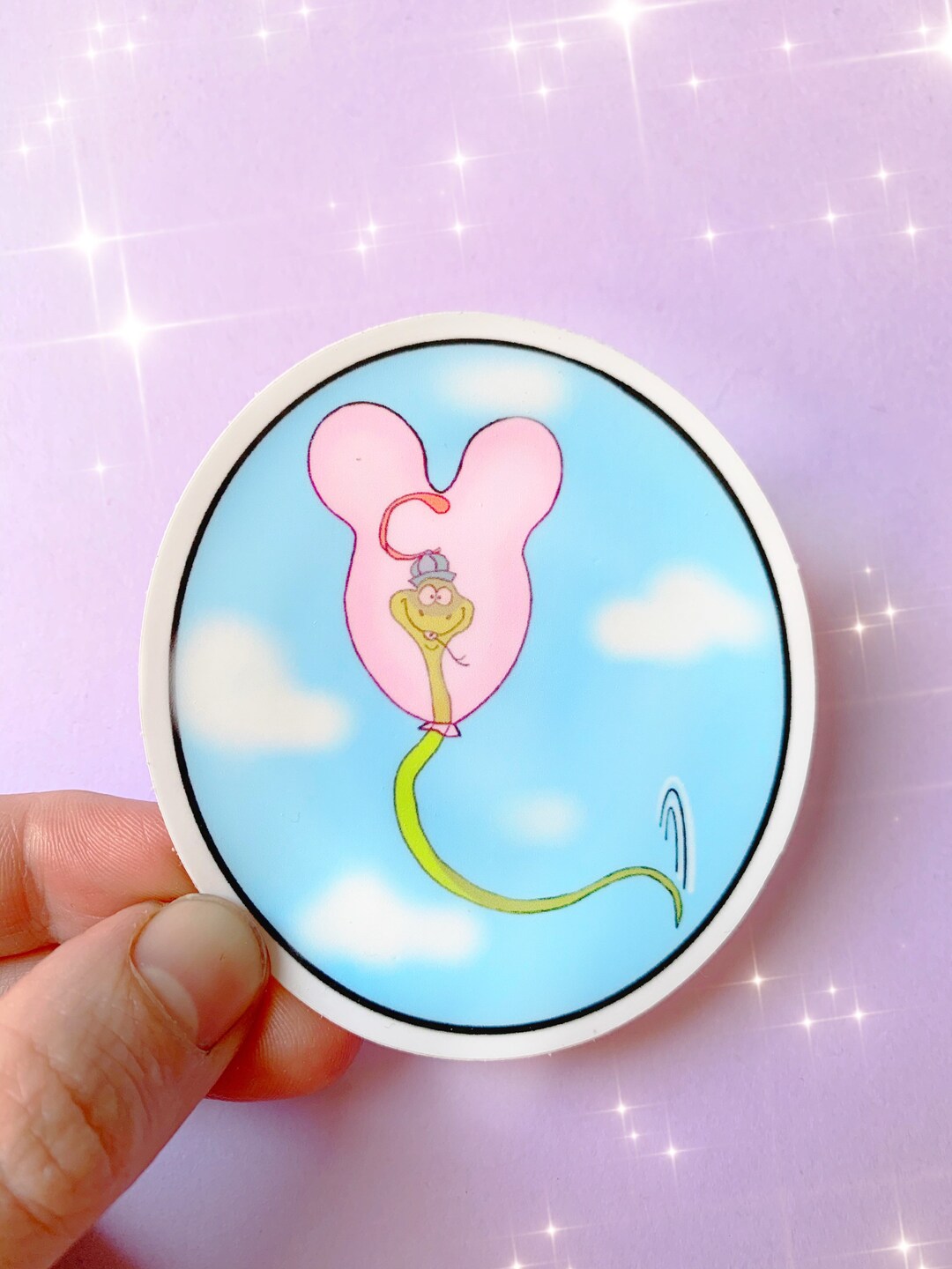 Sir Hiss in Mickey Balloon Sticker - Etsy