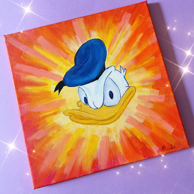 Donald Duck Painting - Etsy