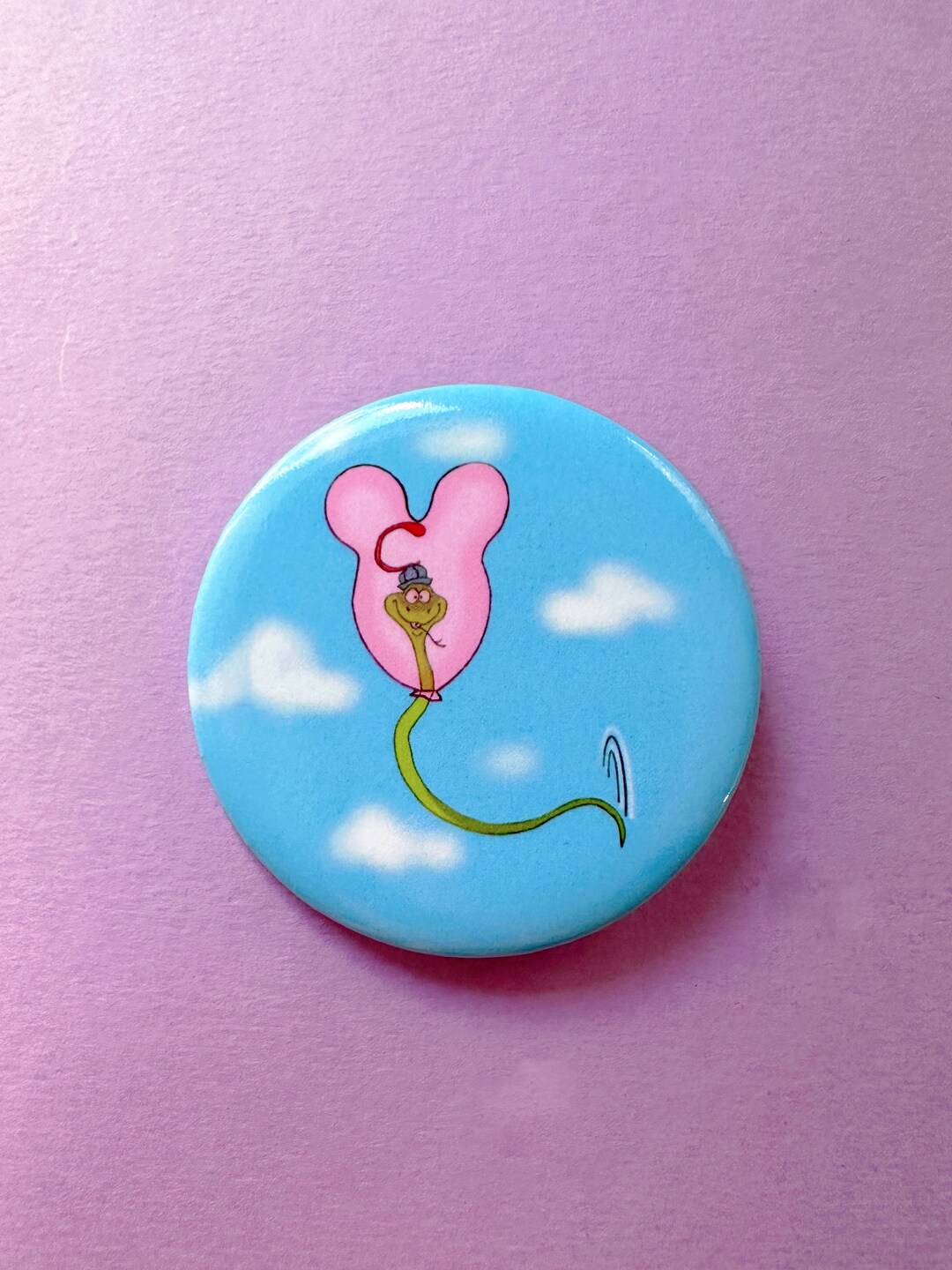 Sir Hiss in a Balloon Button - Etsy