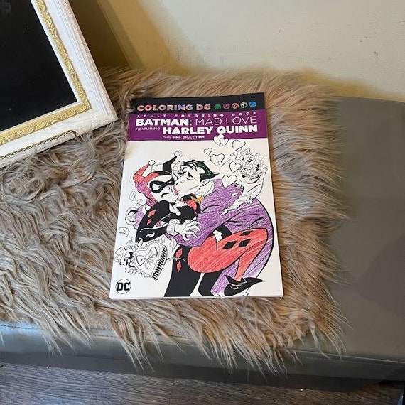 Batman Mad Love Features Harley Quinn Adult Coloring Book Etsy