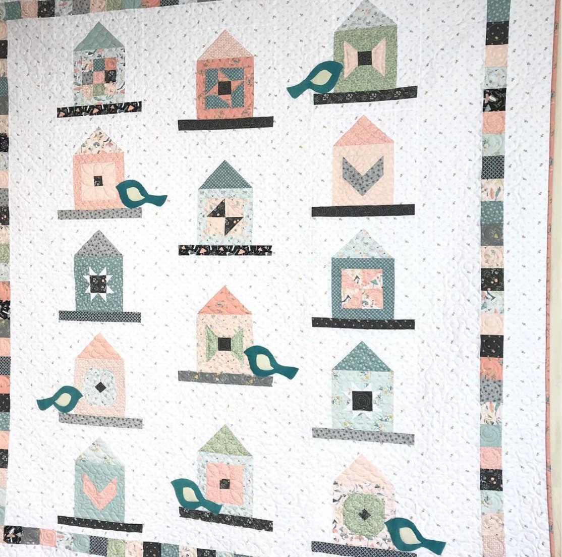 Garden Birds Quilt Kit or Pattern Featuring Woodland Songbird ...