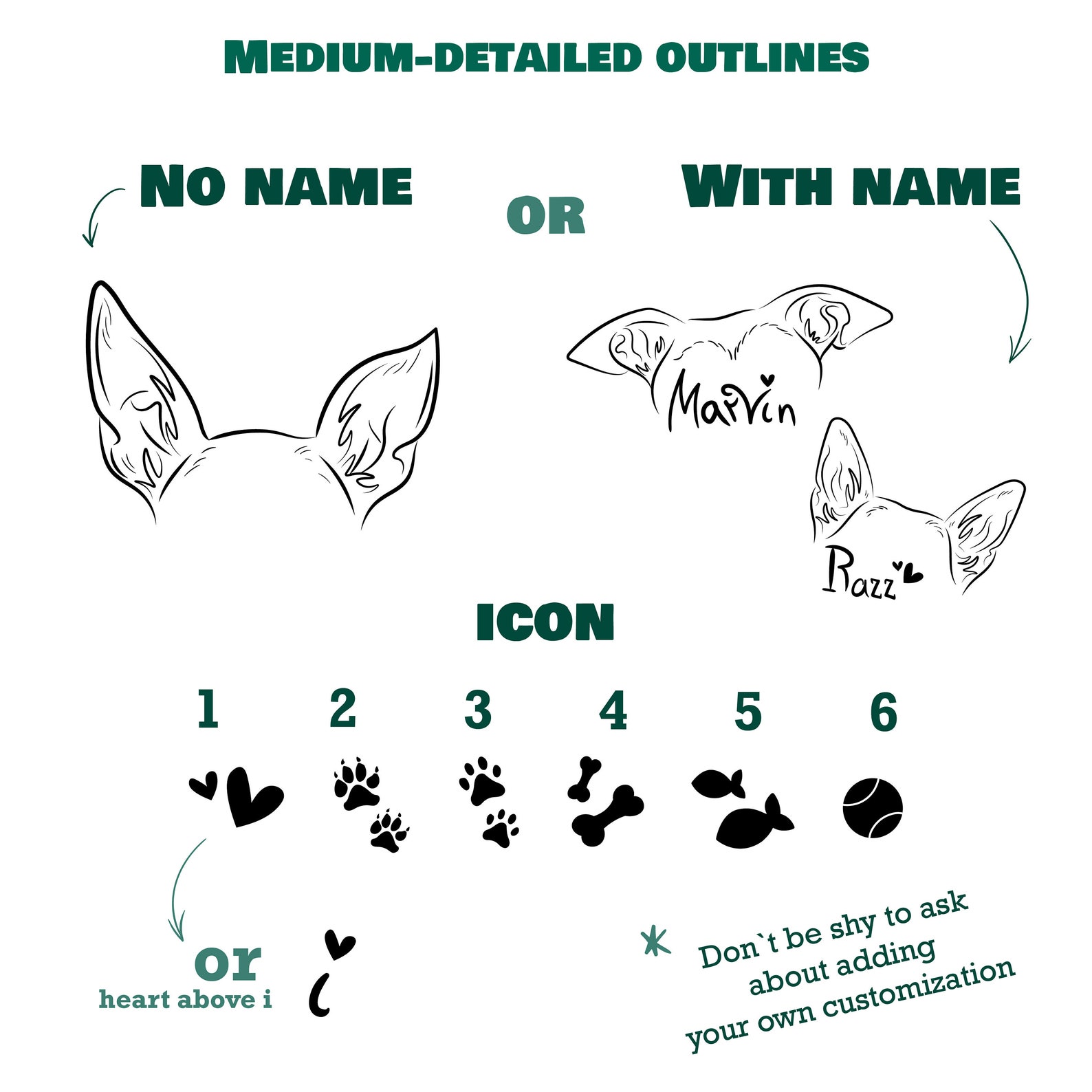 Cat Ear Outline, Dog Tattoo Design Svg, Puppy Ears, Dog Line Art, Dog ...